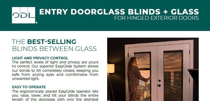 Entryway Enclosed Doorglass Blinds at ODL